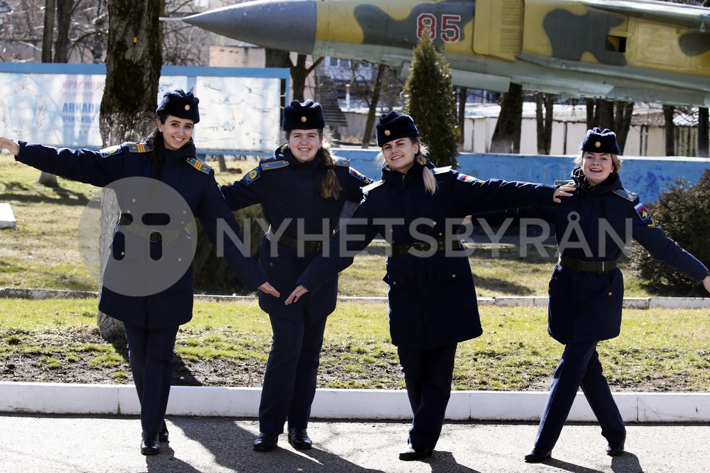 Female pilot cadets of Krasnodar Higher Military Aviation School