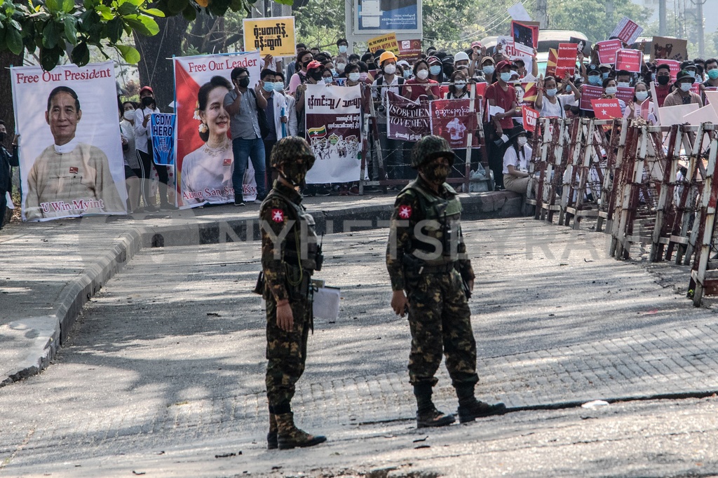 Myanmar coup d'Ètat in Yangon, Myanmar - 15 Feb 2021