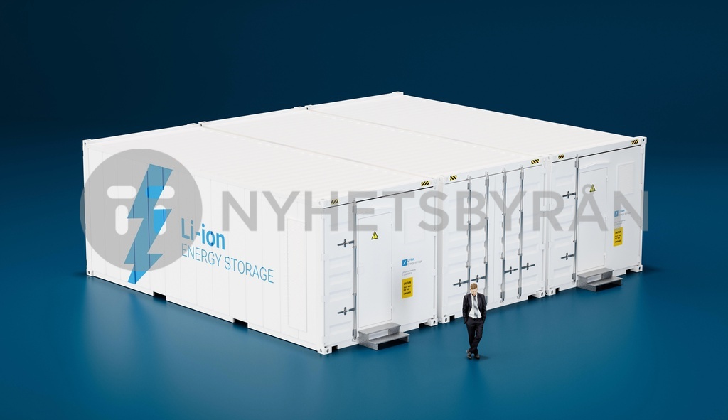 Concept of advanced battery energy storage facility made of shipping ...