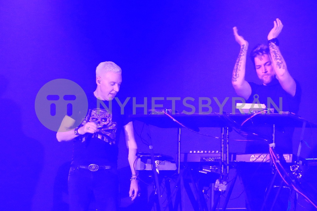 German rave and techno music band Scooter gives concert in St Pe