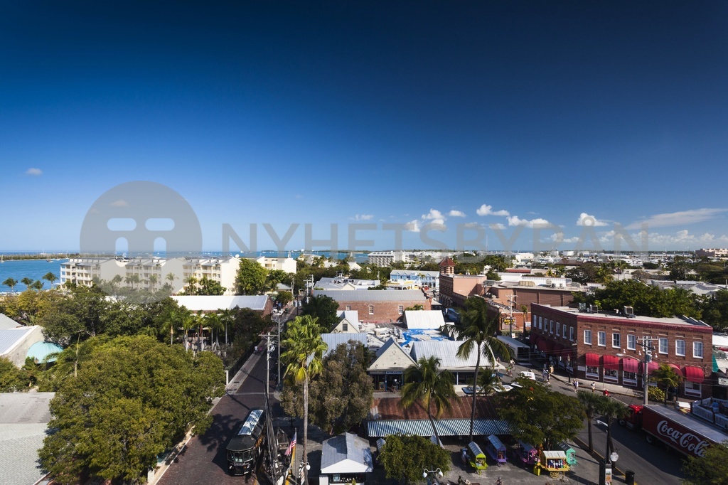 United states florida florida keys key west elevated town view