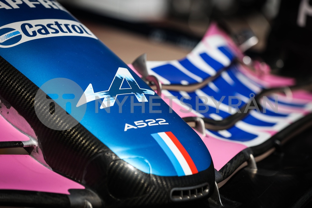 Alpine F1 Team A522, mechanical detail during the Formula 1 Grand Prix ...