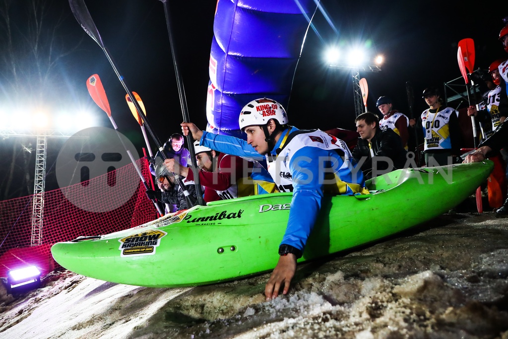 Snow Kayaking Tournament in Moscow