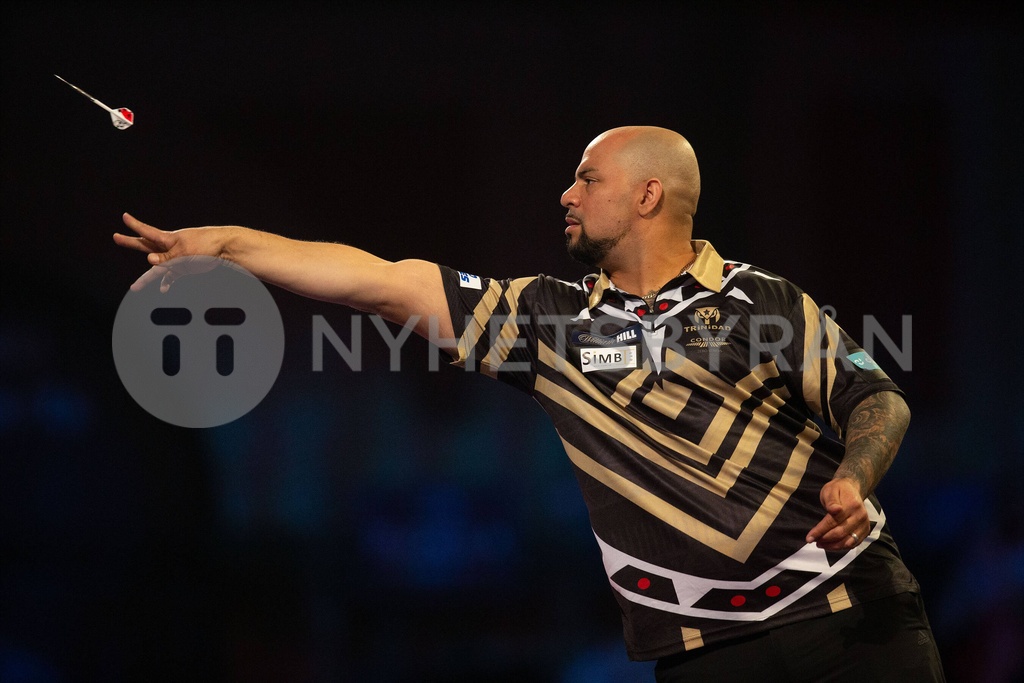 PDC World Darts Championship 2022 Devon Peterson (South Africa) in his ...