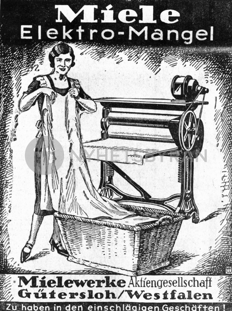 Miele Elektro-Mangel / Werbung - Miele Electric Mangle / Advert./ 1927