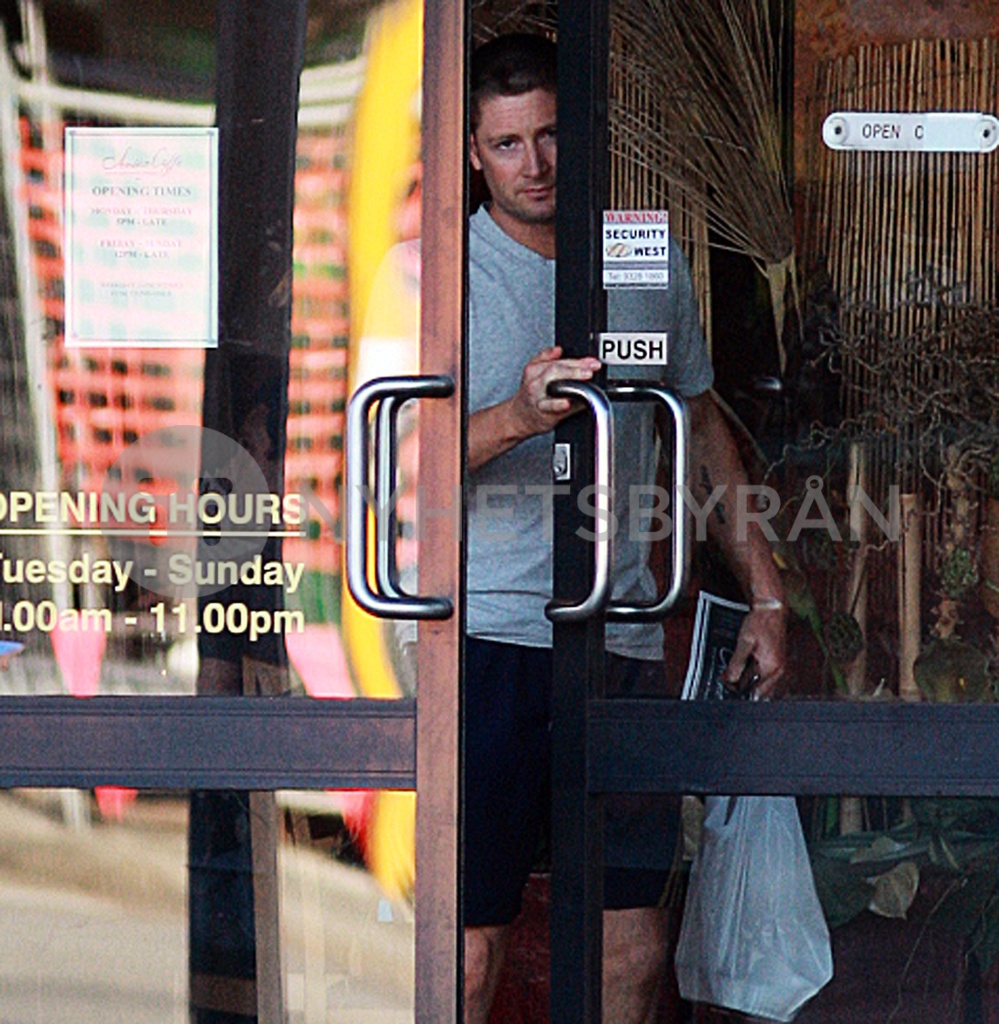 Michael Clarke spotted in Perth