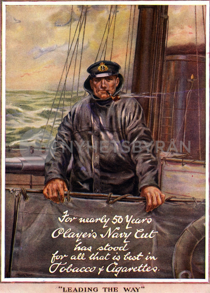 Player's Navy Cut advert Sailor smoking Pipe