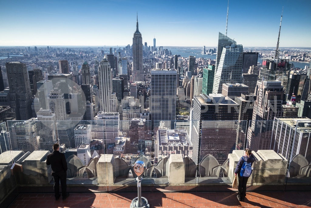 United states new york new york city mid town manhattan elevated view ...