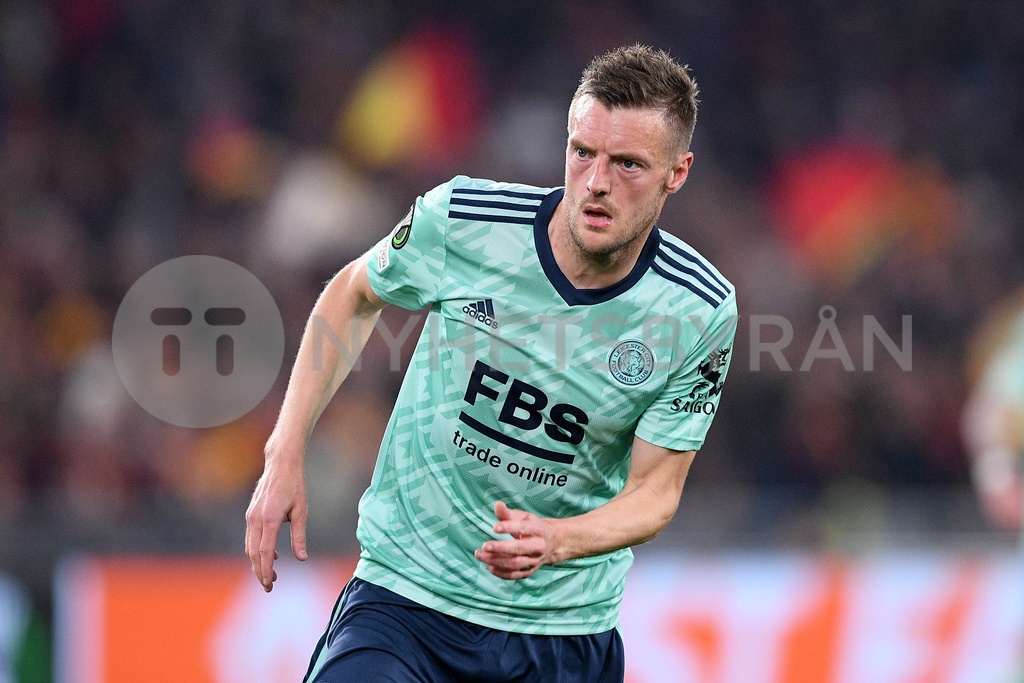 Jamie Vardy of Leicester City during the UEFA Conference League Semi ...