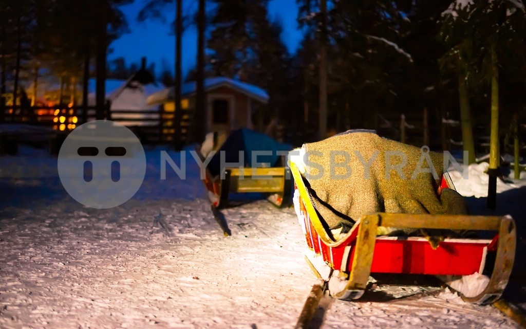 Sledge in farm in Lapland Finland