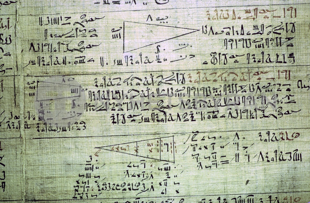 Rhind Mathematical Papyrus, from Thebes, Egypt, c1550 BC.