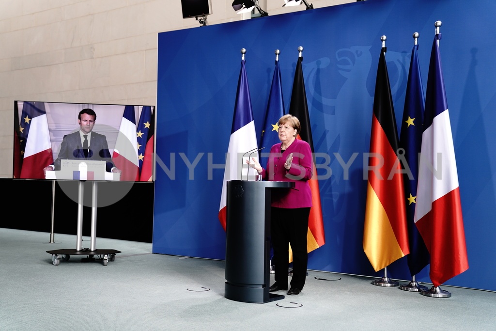 Press conference Merkel and Macron