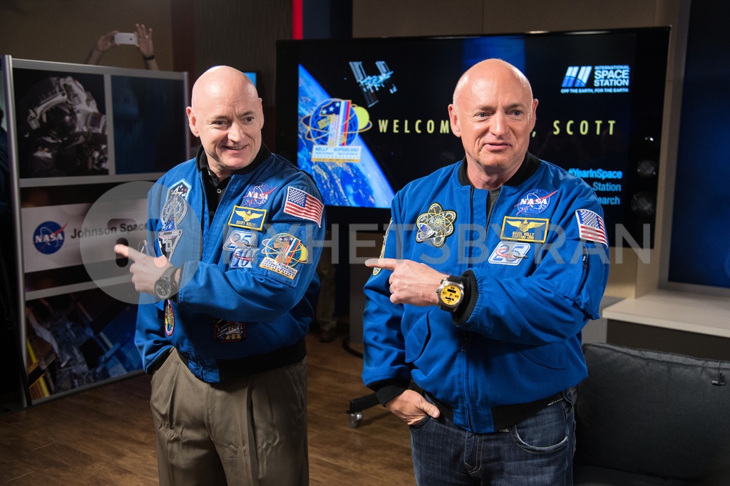 NASA Astronauts and Twin Brothers Mark and Scott Kelly