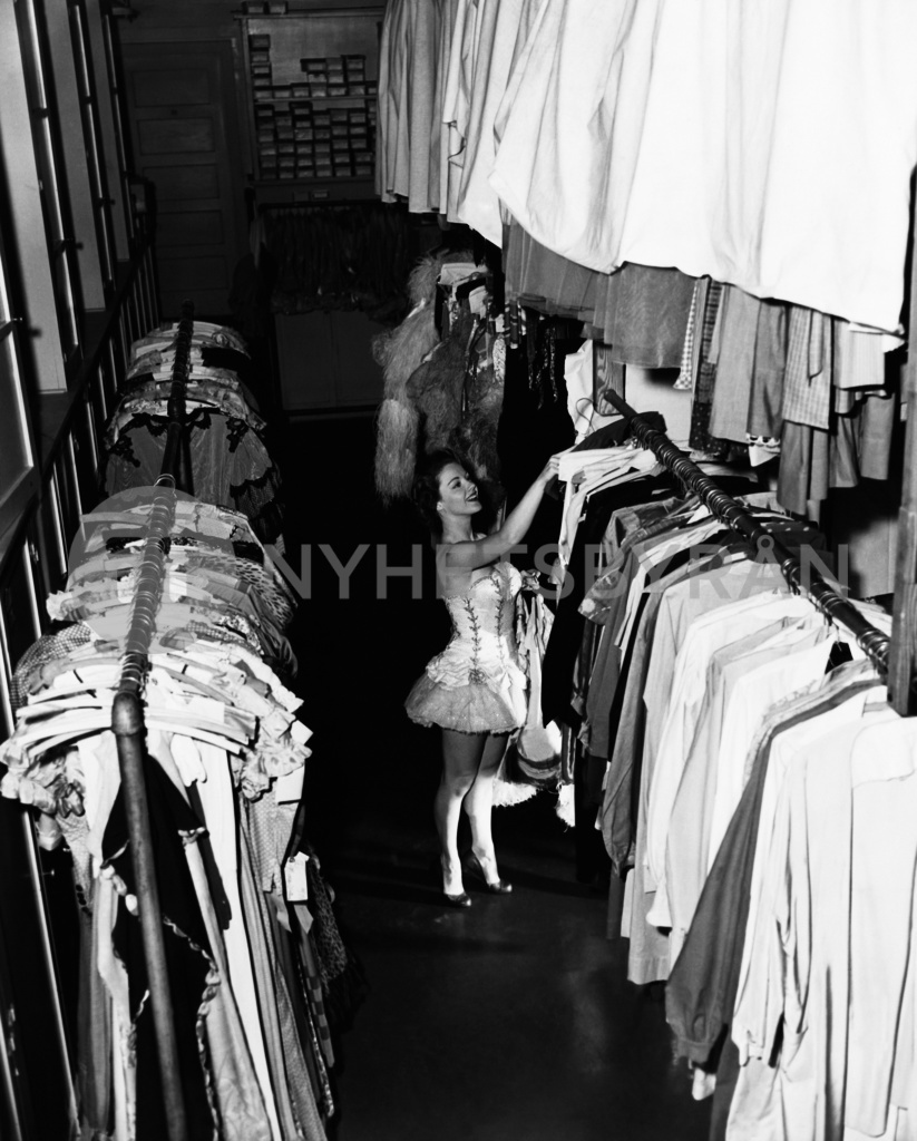 Virginia Gibson, in the Warner Brothers' costume department, 1952