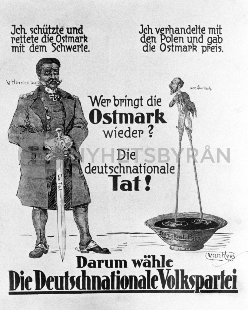 Election poster of the German National People's Party, 1919