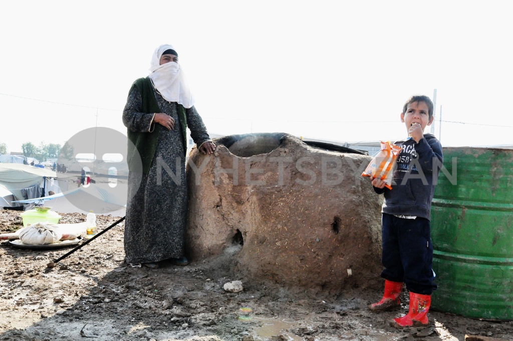 Iraqi refugees at Baharka refugee camp in Erbil, Iraq