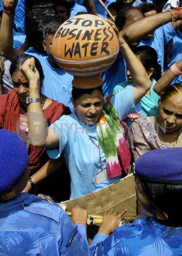 INDIA-WORLD BANK-WATER-PROTEST
