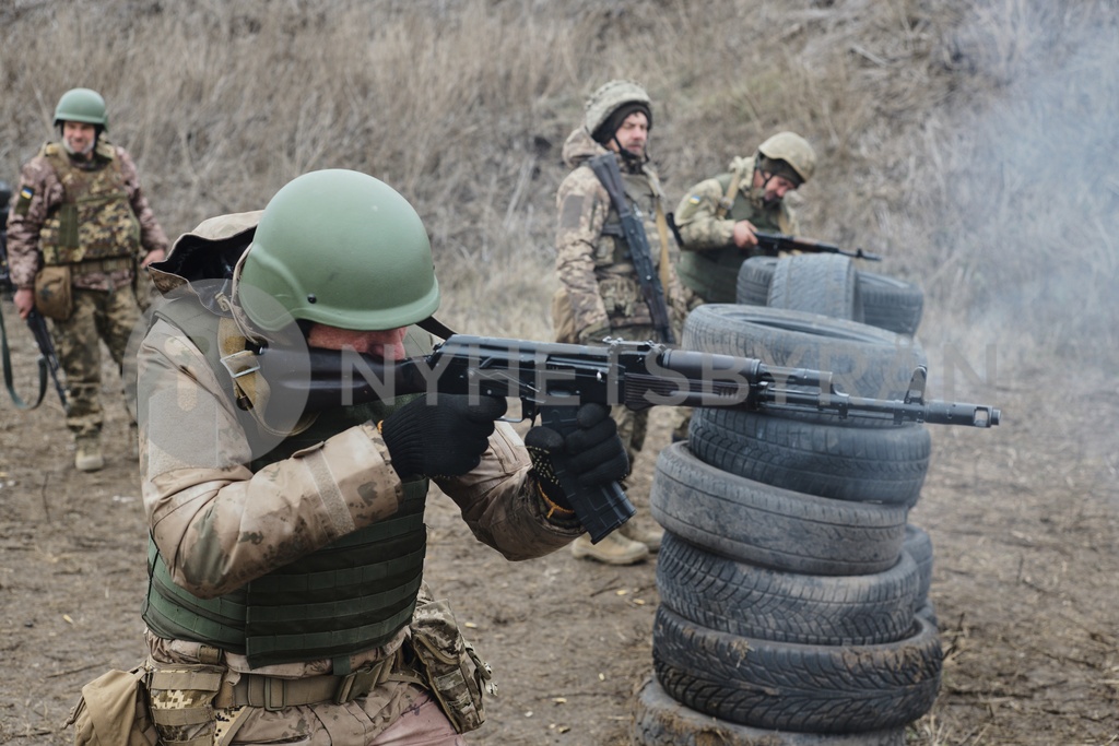 68th brigade of Ukrainian army undergoes military training in Donbas Region