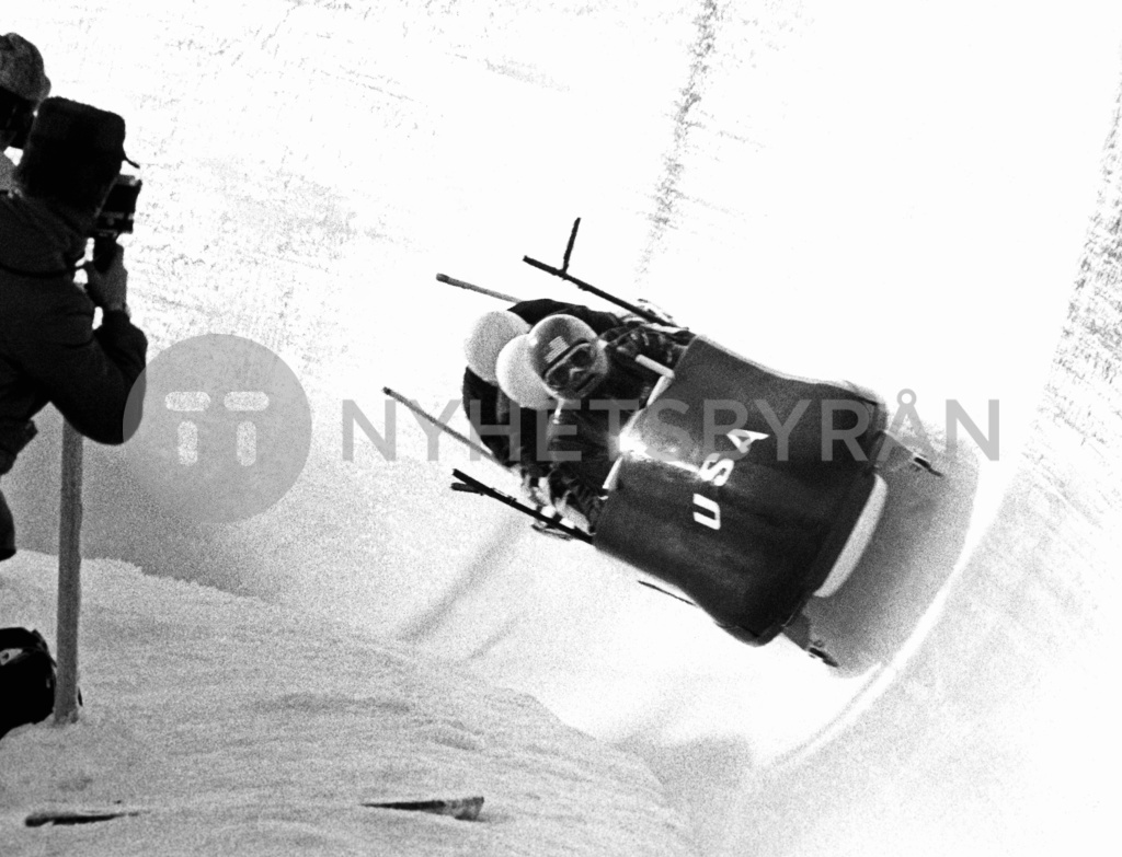 Olympic Winter 1972 Sapporo Japan Four-Man Bobsled Training