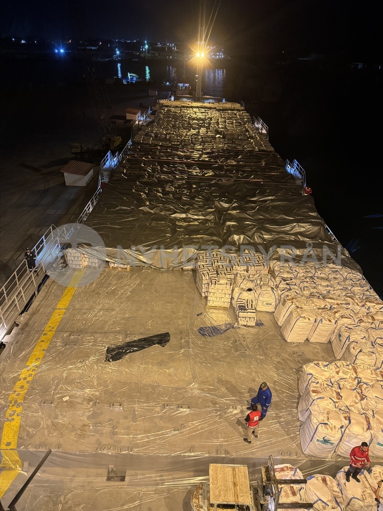 9th humanitarian aid ship sent from Turkiye unloads in Egypt's Al Arish ...