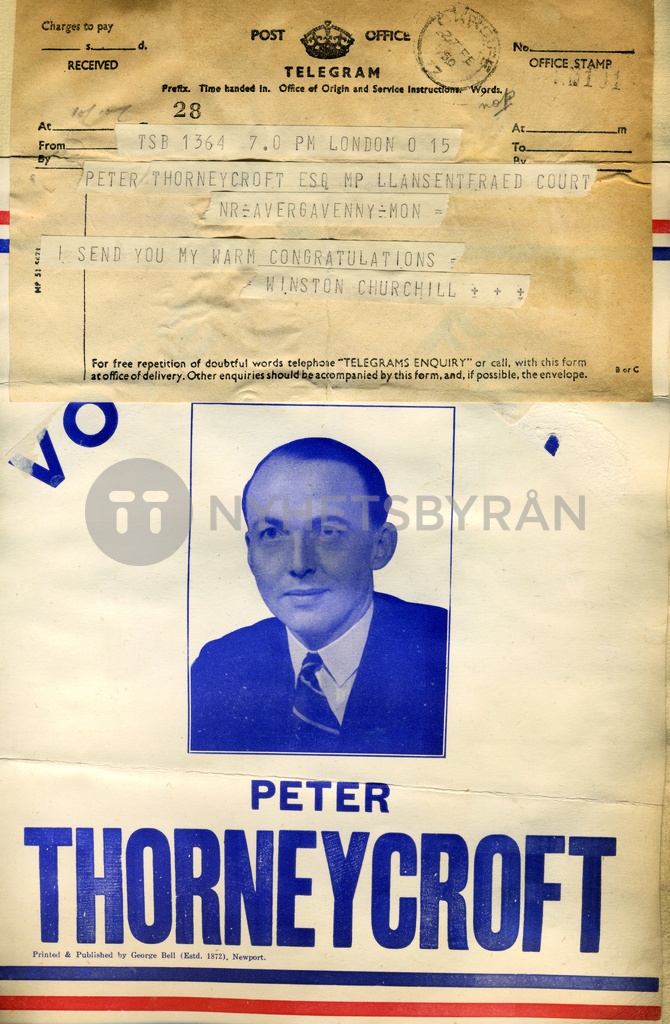 Churchill telegram congratulating Thorneycroft